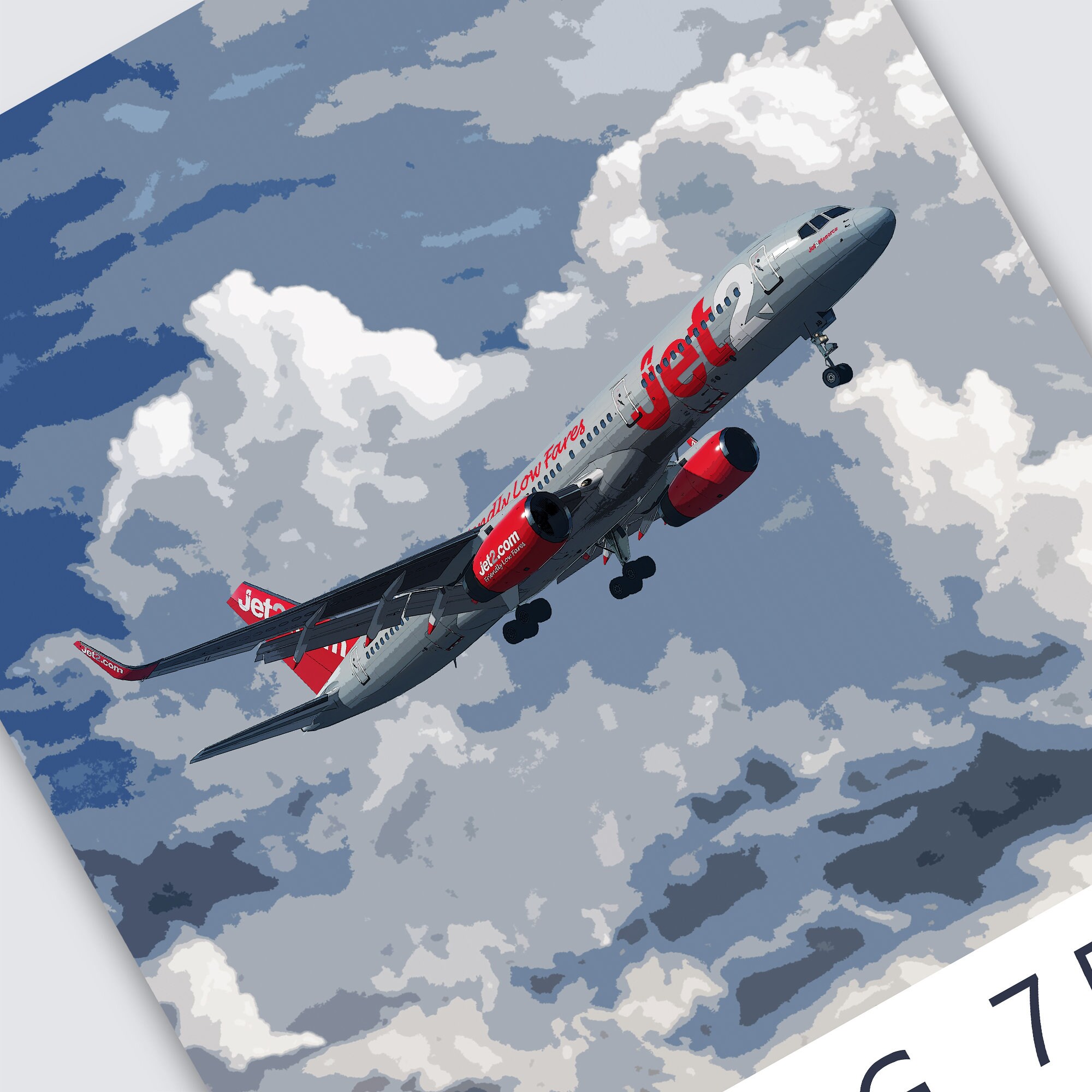 Jet2 Boeing 757 Poster Aviation Art for Pilots & Enthusiasts Airline ...