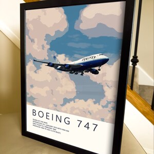 United Airlines Boeing 747 Poster - Fine Aviation Artwork - Fantastic ...