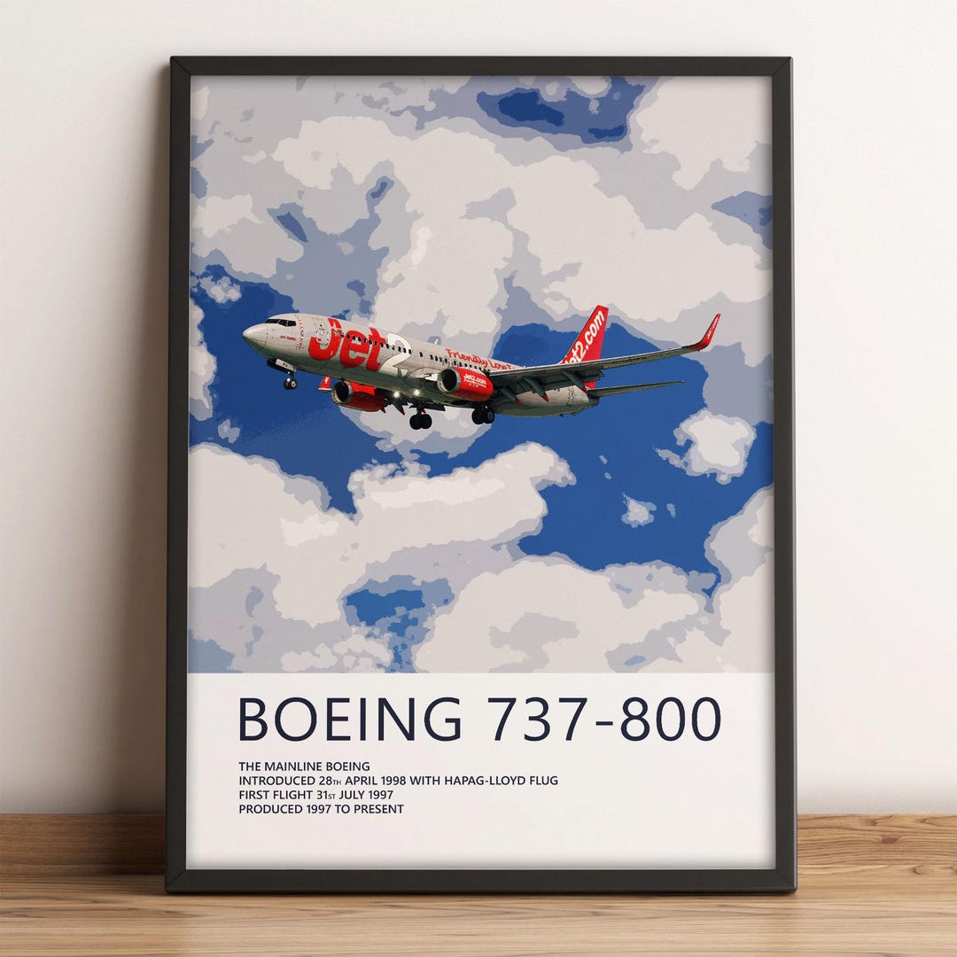 Jet2 Boeing 737 Print, Aviation Art, Airliner Art Prints, Pilot Gift ...