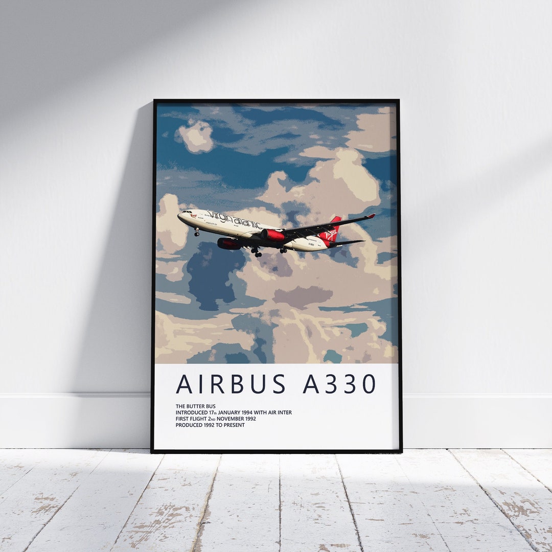 Virgin Atlantic Airbus A330 Poster - Aviation Art & Pilot Gifts ...