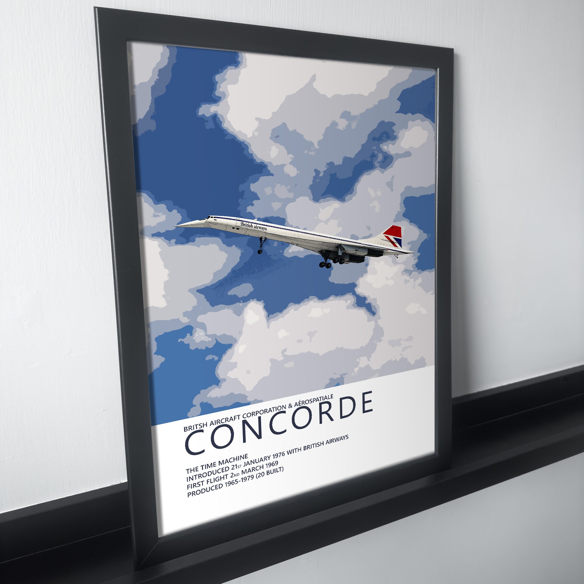 British Airways Concorde Poster Negus Plane Art for Aviation ...