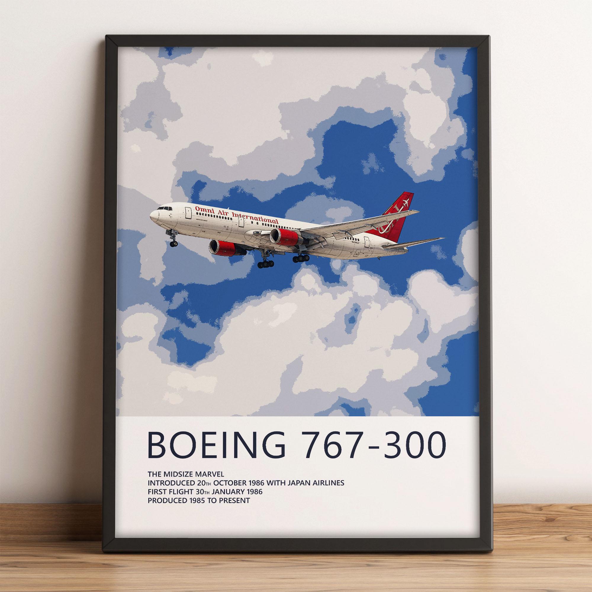 Omni Air International Boeing 767 Poster | Detailed Aviation Art Print ...