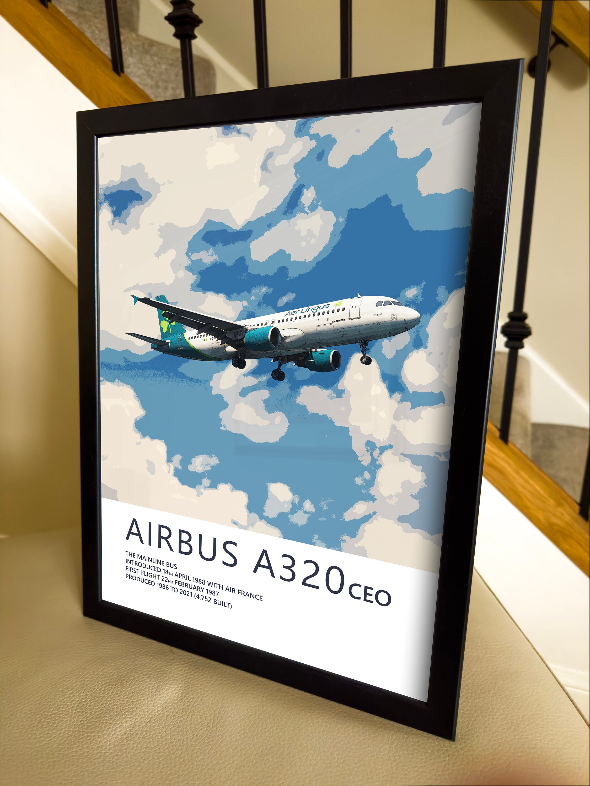 Aer Lingus Airbus A320 Poster - Plane Art for Aviation Enthusiasts ...