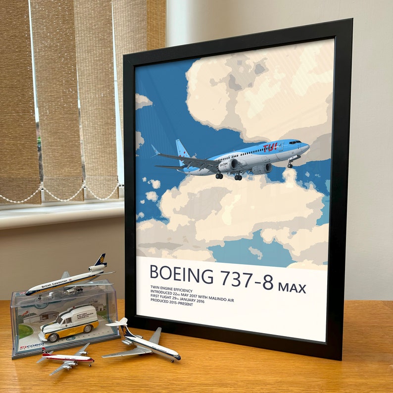 TUI Boeing 737 MAX Poster Fine Aviation Artwork Fantastic Gift for ...