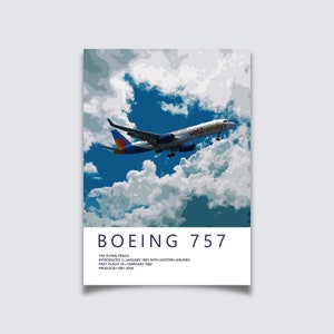 Jet2 Boeing 757 Poster Aviation Art for Pilots & Enthusiasts Airline ...