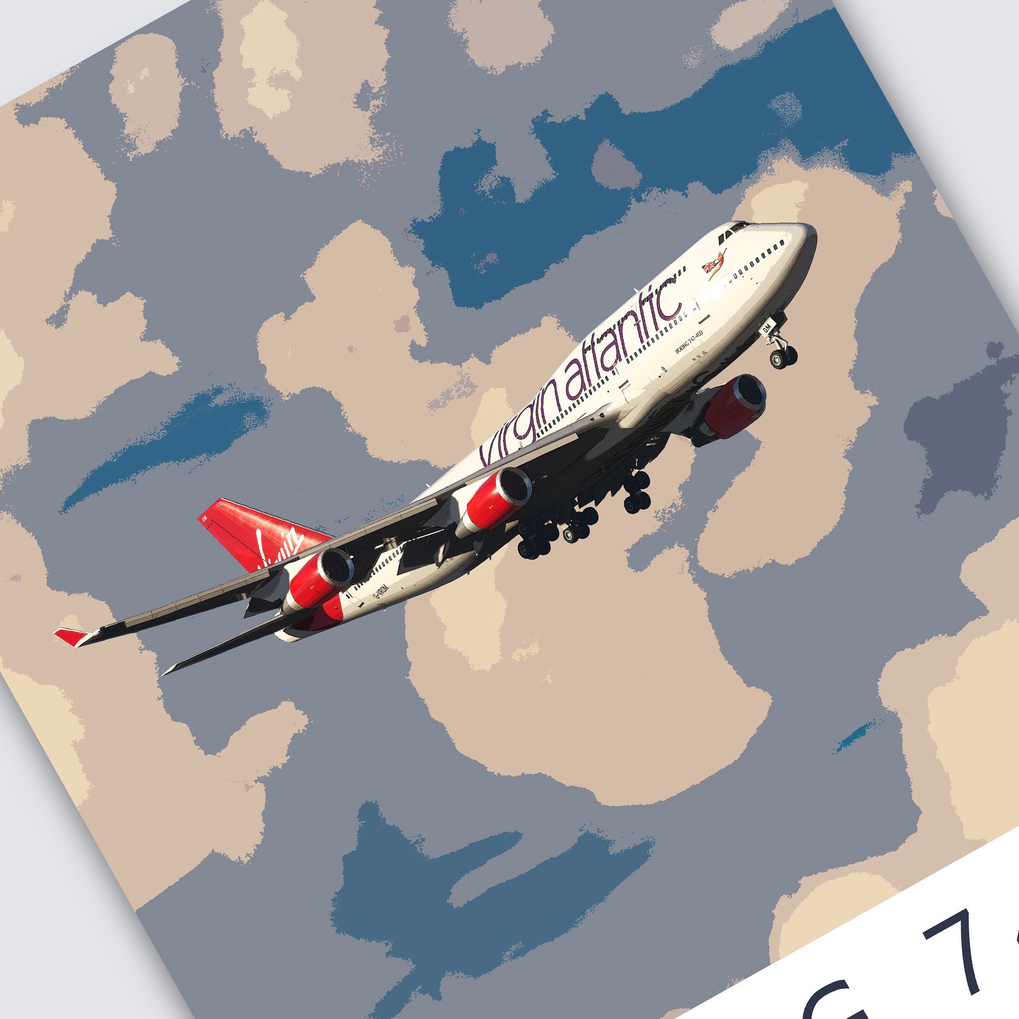 Virgin Atlantic Boeing 747 Poster - Aviation Art & Pilot Gifts ...