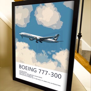 Cathay Pacific Boeing 777 Poster - Plane Art for Aviation Enthusiasts ...