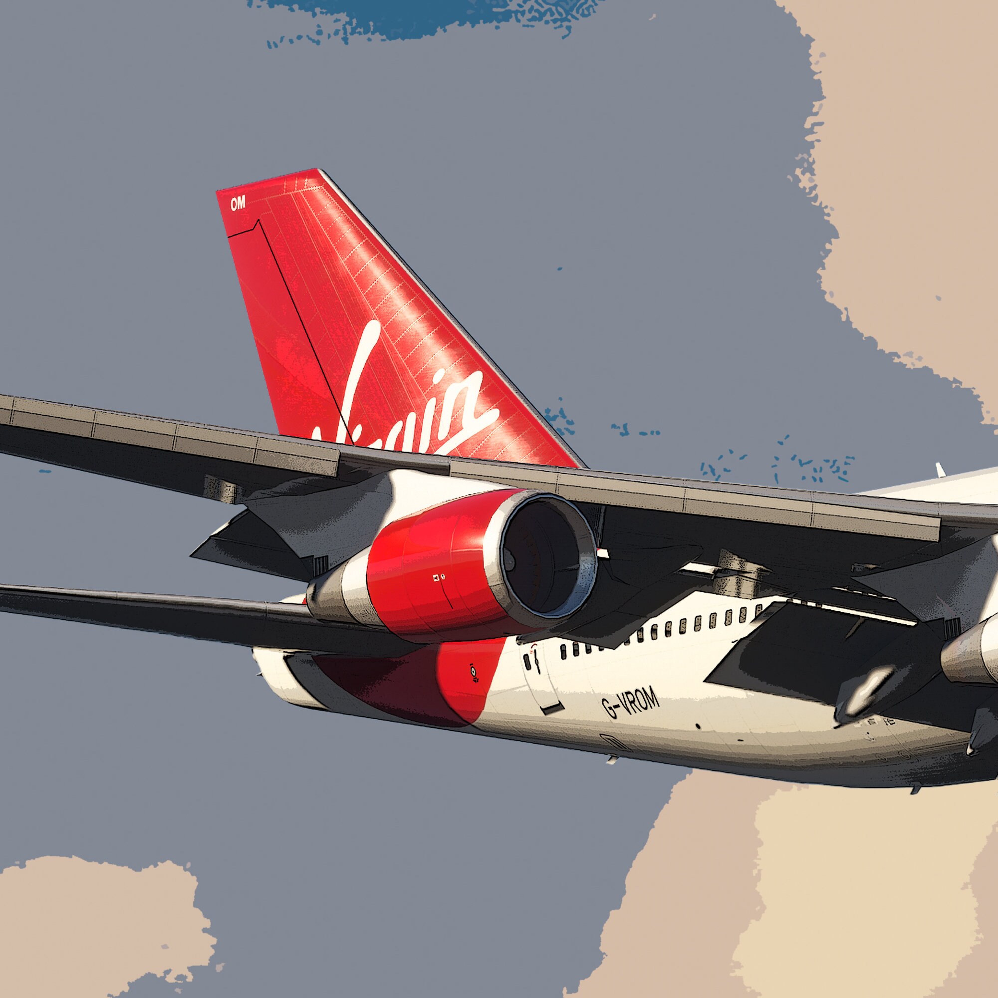Virgin Atlantic Boeing 747 Poster - Aviation Art & Pilot Gifts ...
