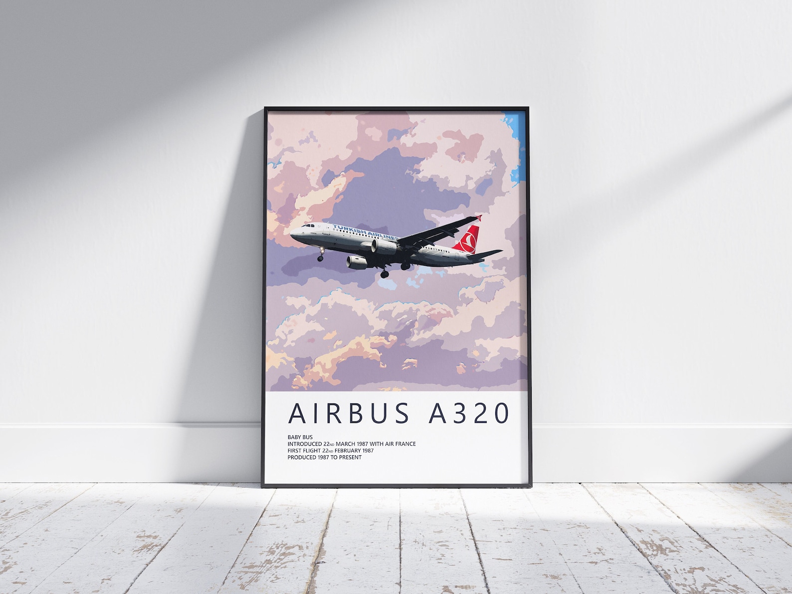 Turkish Airlines Airbus A320 Poster, Gift for Pilot, Aviation Poster ...
