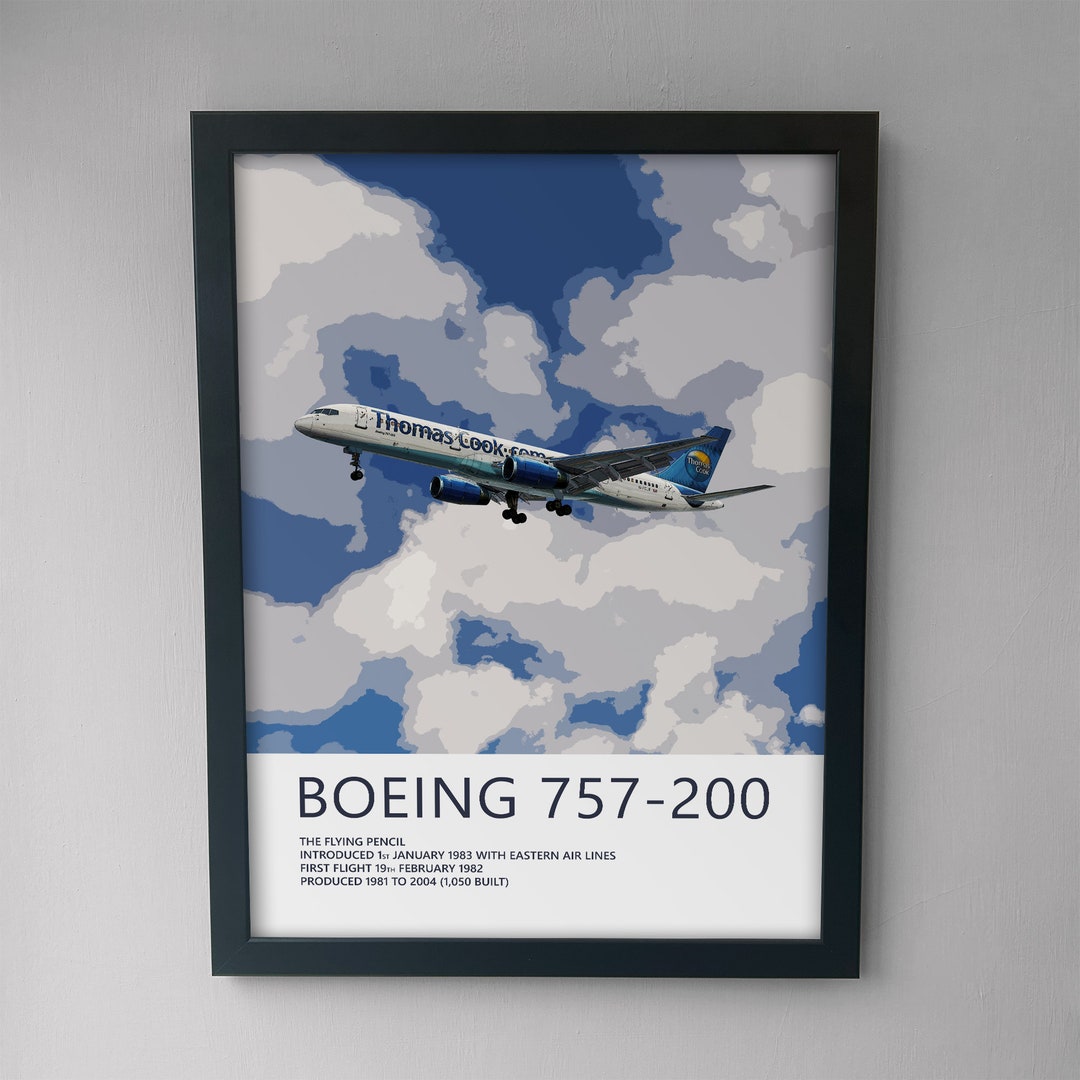 Thomas Cook Boeing 757 Poster - Plane Art for Aviation Enthusiasts ...