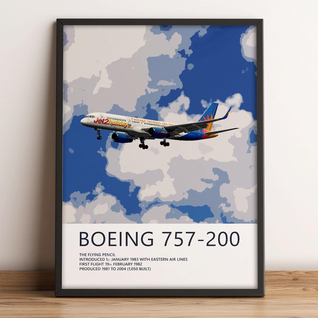 Jet2 Boeing 757 Print Jet2holidays, Aviation Art, Airliner Art Prints ...