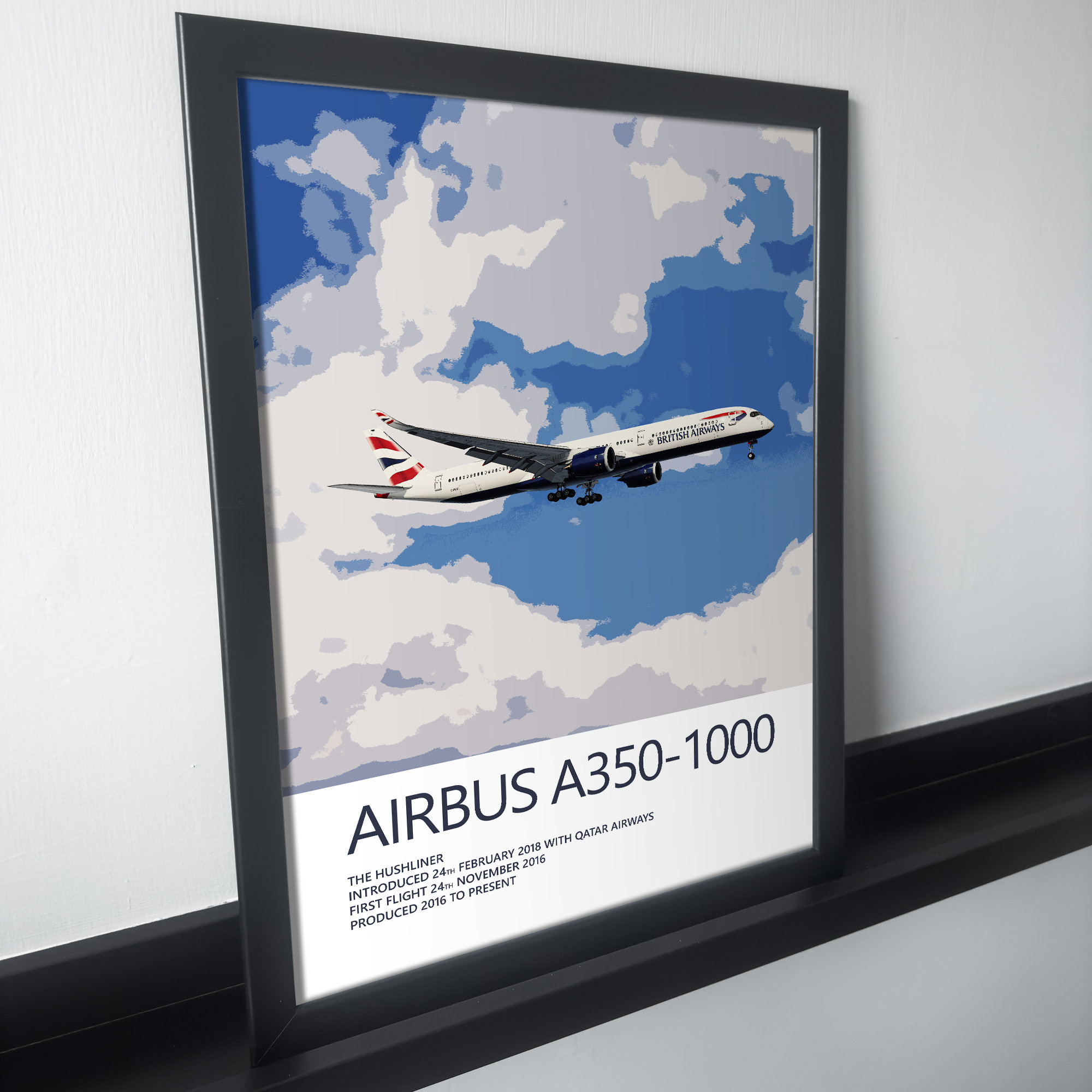 British Airways Airbus A350 Poster Plane Art for Aviation Enthusiasts ...