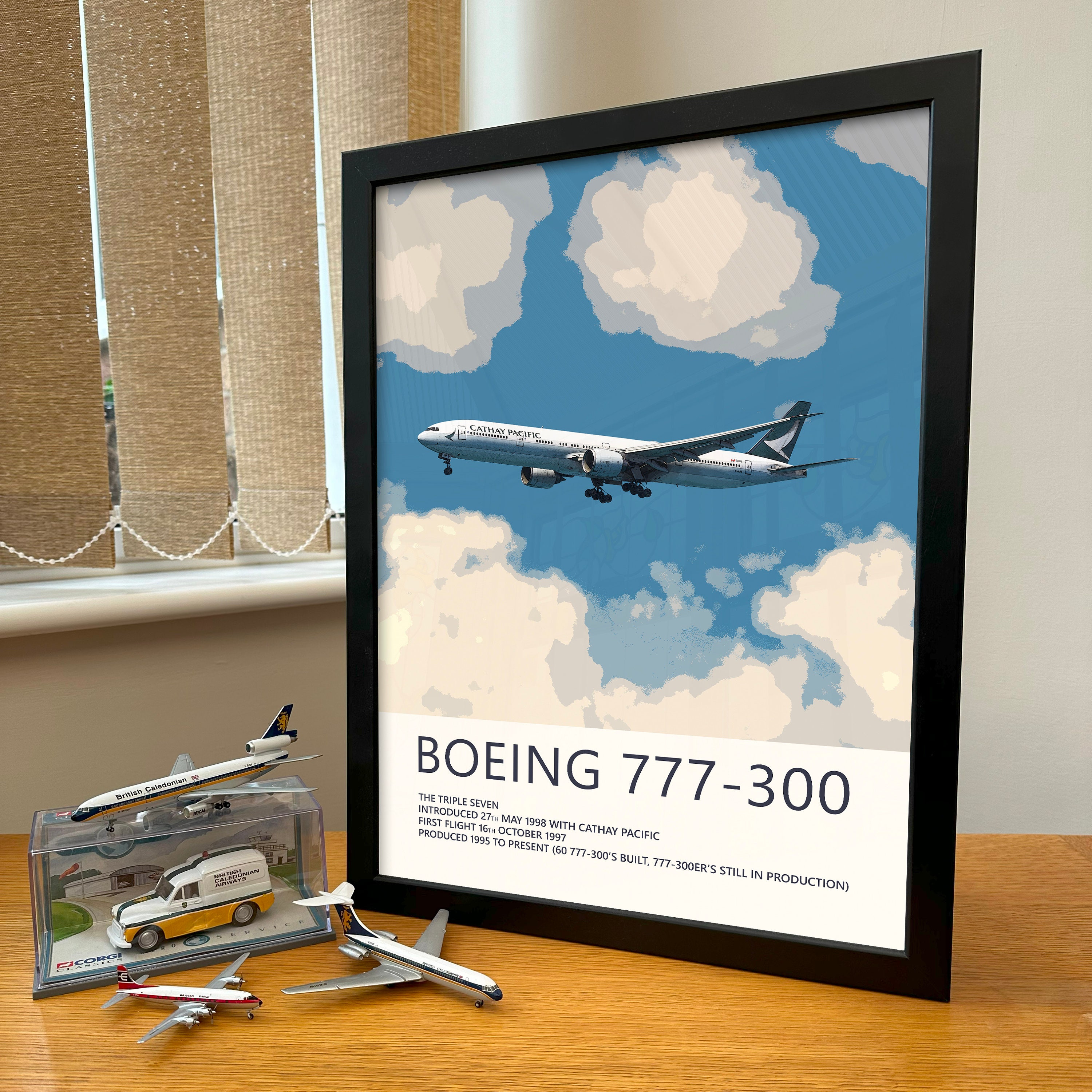 Cathay Pacific Boeing 777 Poster Plane Art for Aviation Enthusiasts ...