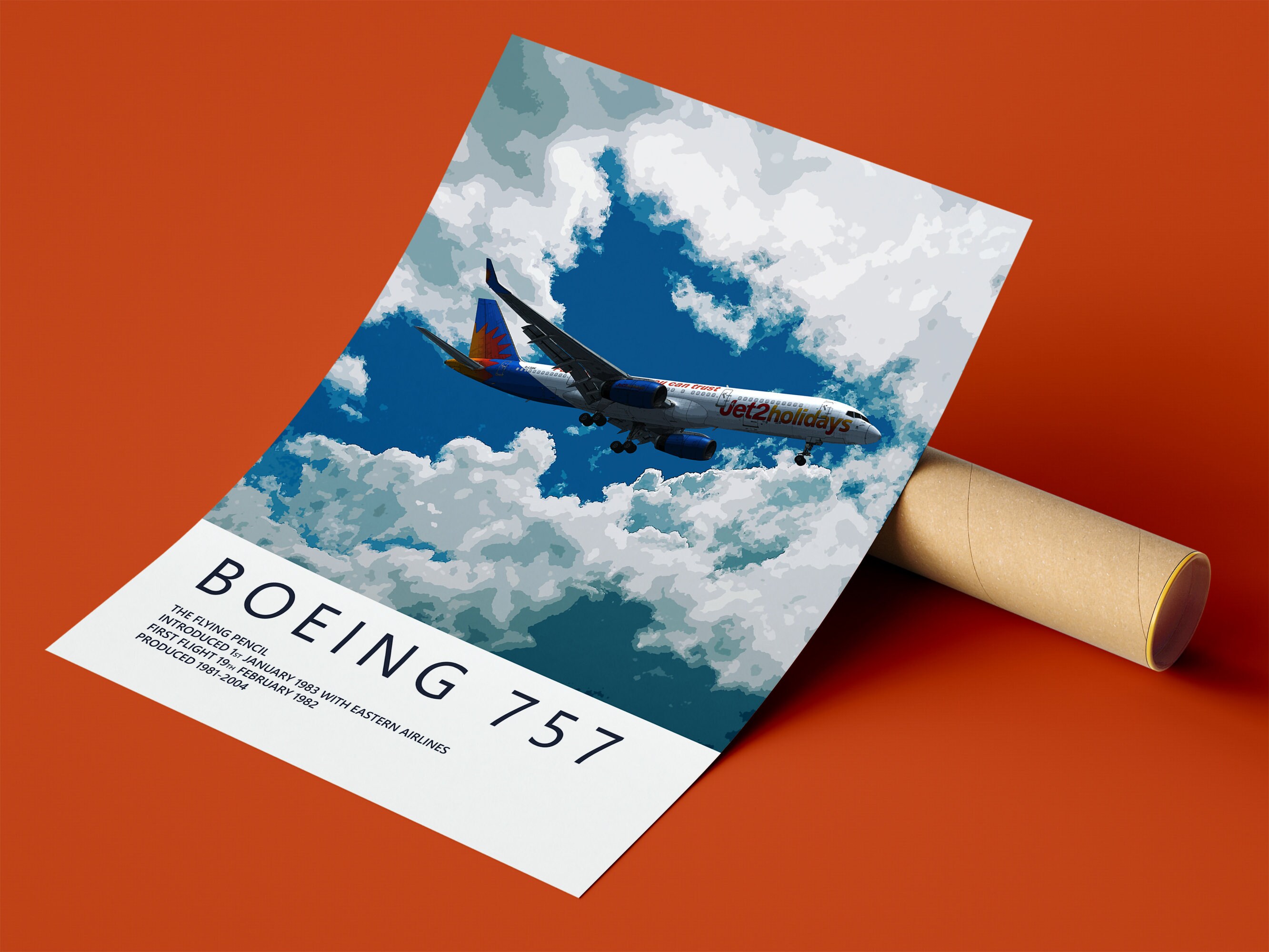 Jet2 Holidays Boeing 757 Poster Gift for Pilot Aviation - Etsy