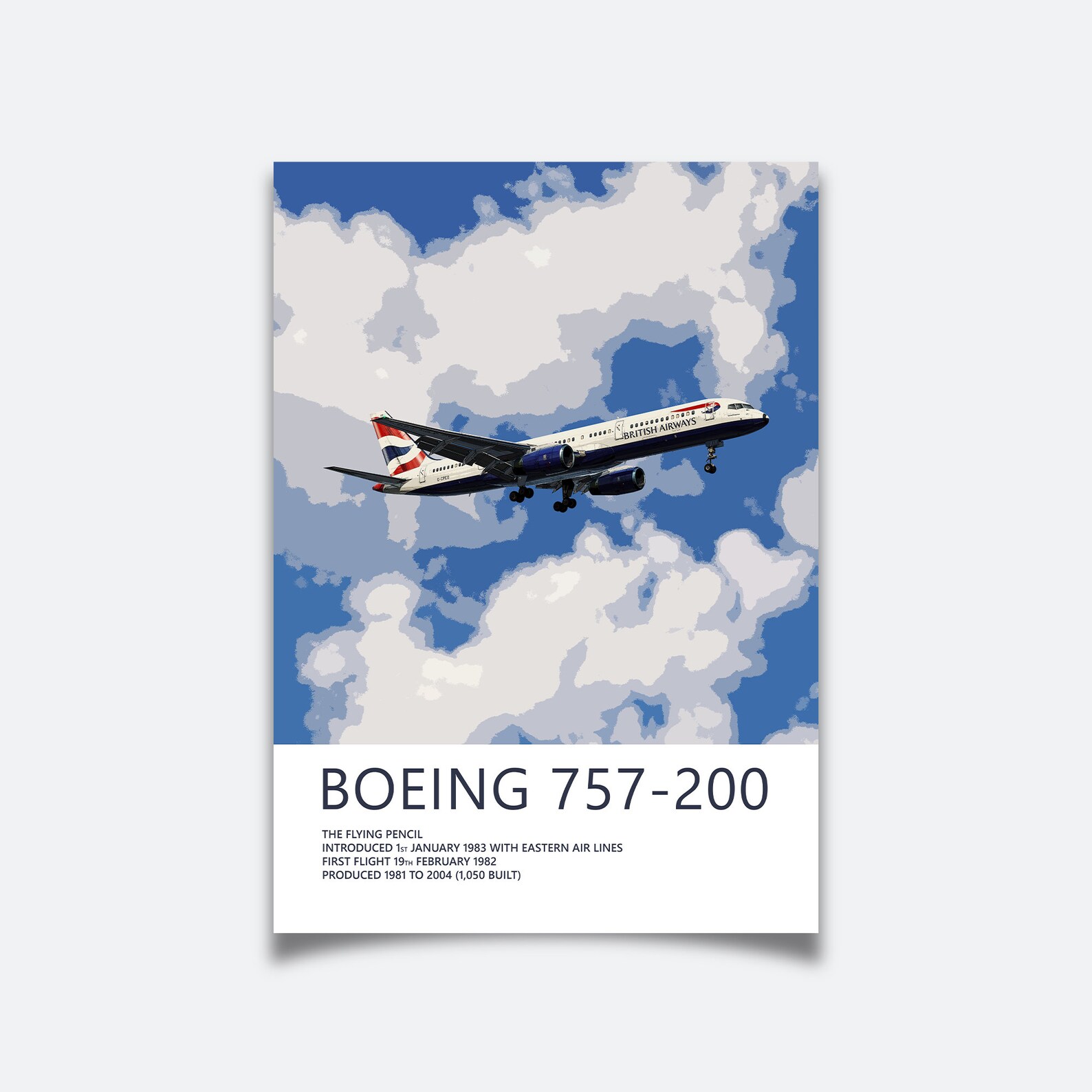 British Airways Boeing 757 Poster - Plane Art for Aviation Enthusiasts ...