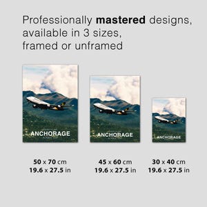 UPS Boeing 747 Poster | Anchorage Alaska Landscape | Aviation Art Print ...
