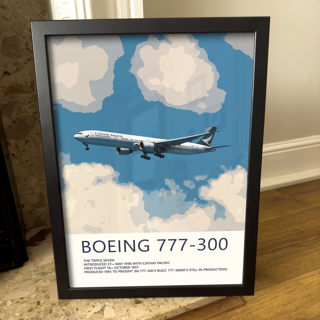 Cathay Pacific Boeing 777 Poster - Plane Art for Aviation Enthusiasts ...