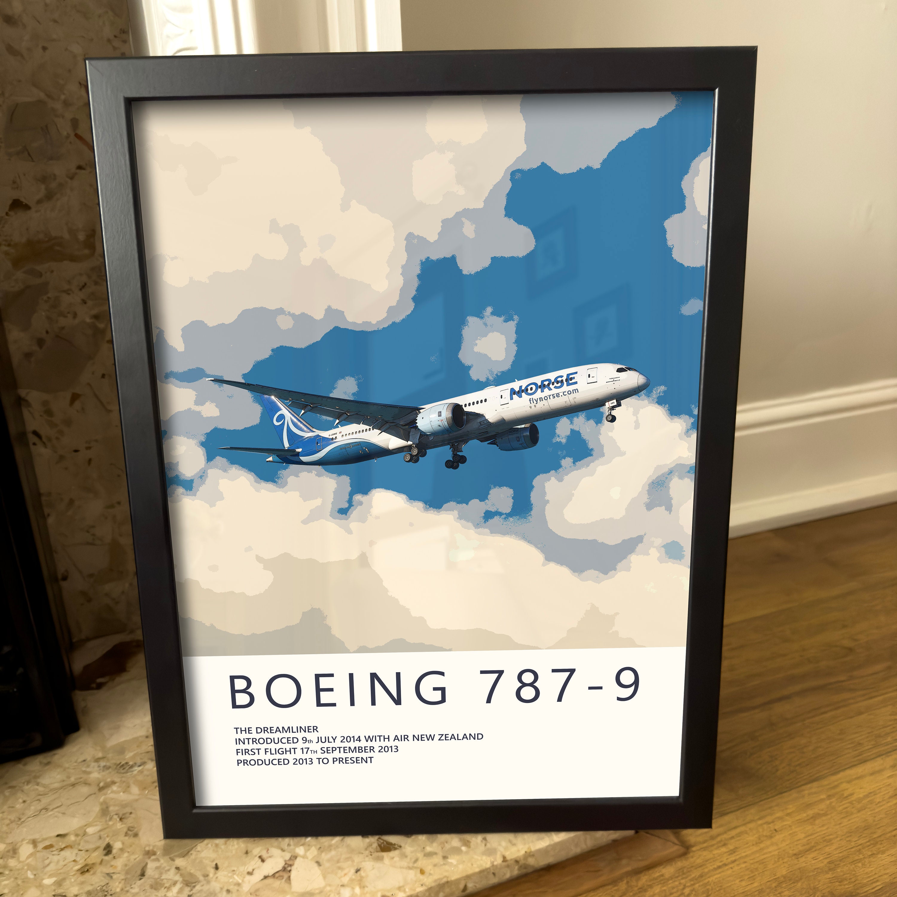 Norse Atlantic Airways Boeing 787 Poster - Plane Art for Aviation ...