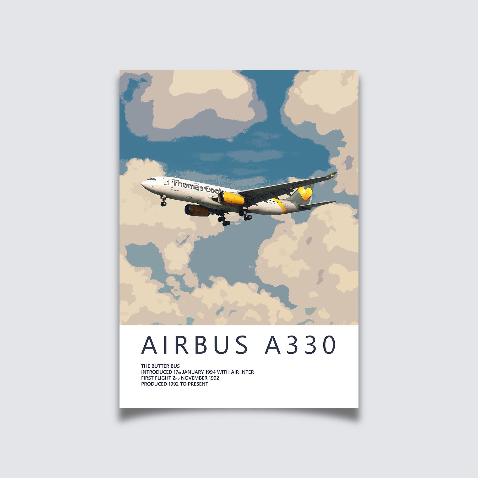 Thomas Cook Airbus A330 Poster Fine Aviation Artwork Airplane Posters ...