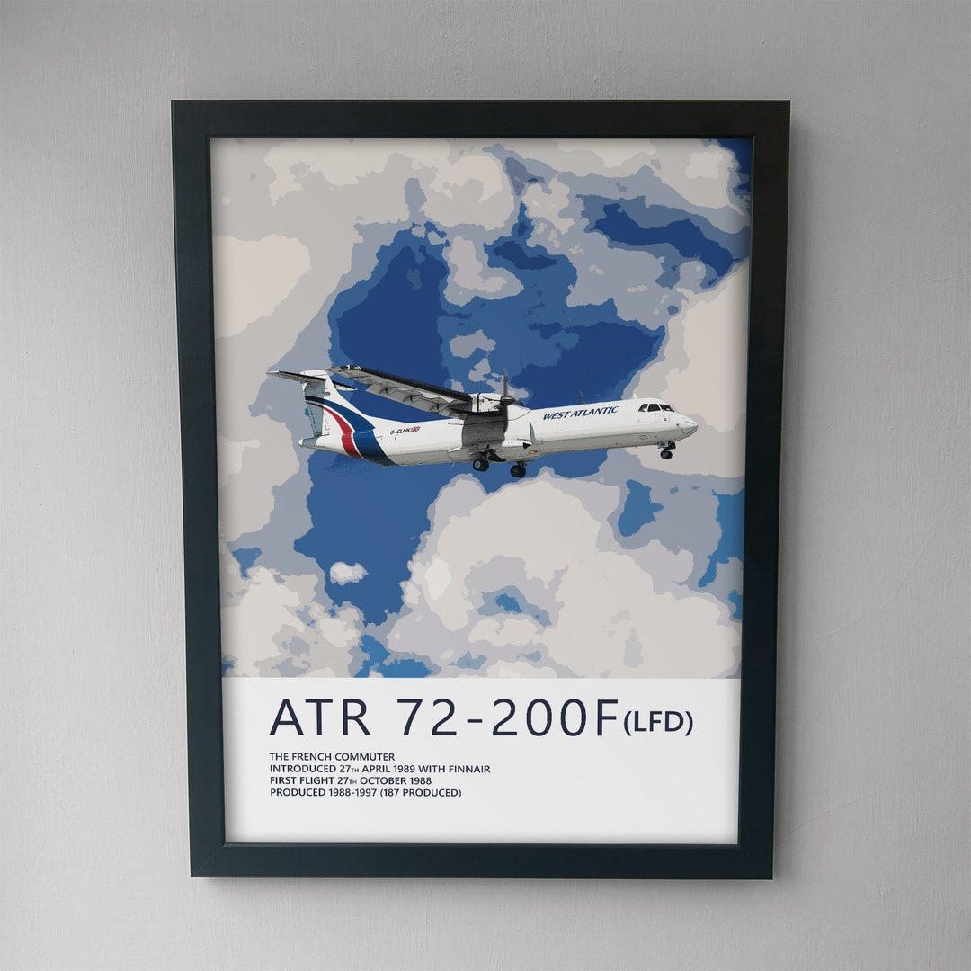 West Atlantic ATR 72 Poster - Plane Art for Aviation Enthusiasts ...
