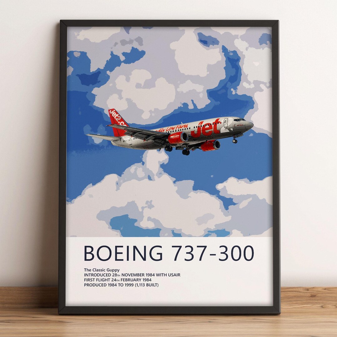 Jet2 Boeing 737 Print, Aviation Art, Airliner Art Prints, Pilot Gift ...