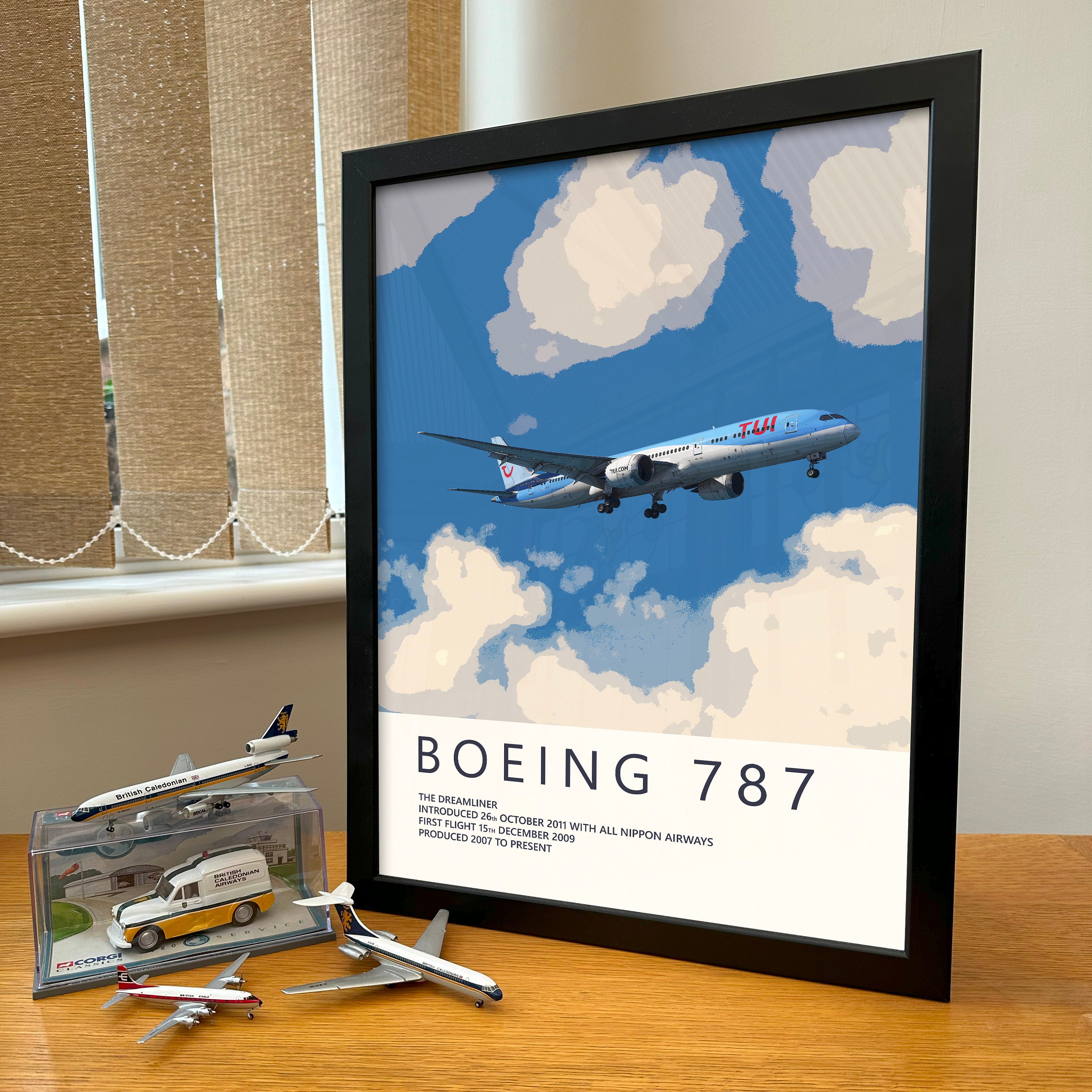 TUI Boeing 787 Poster - Fine Aviation Artwork - Airplane Posters - Gift ...