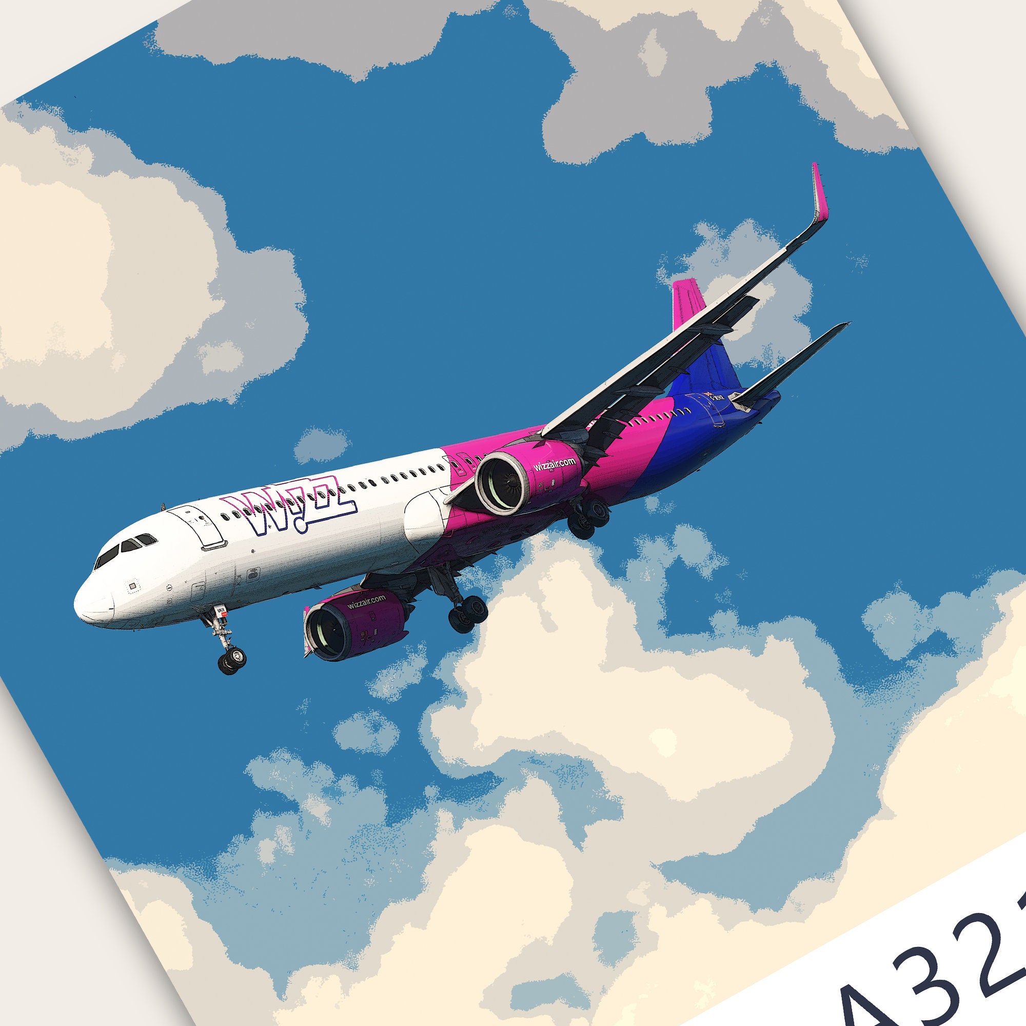 Wizzair Airbus A321 NEO Poster Plane Art for Aviation Enthusiasts ...