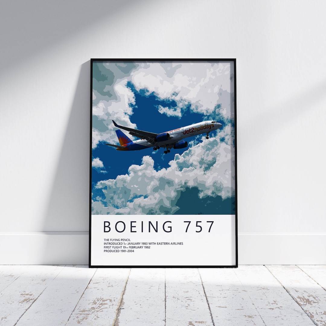 Jet2 Boeing 757 Poster Aviation Art for Pilots & Enthusiasts Airline ...