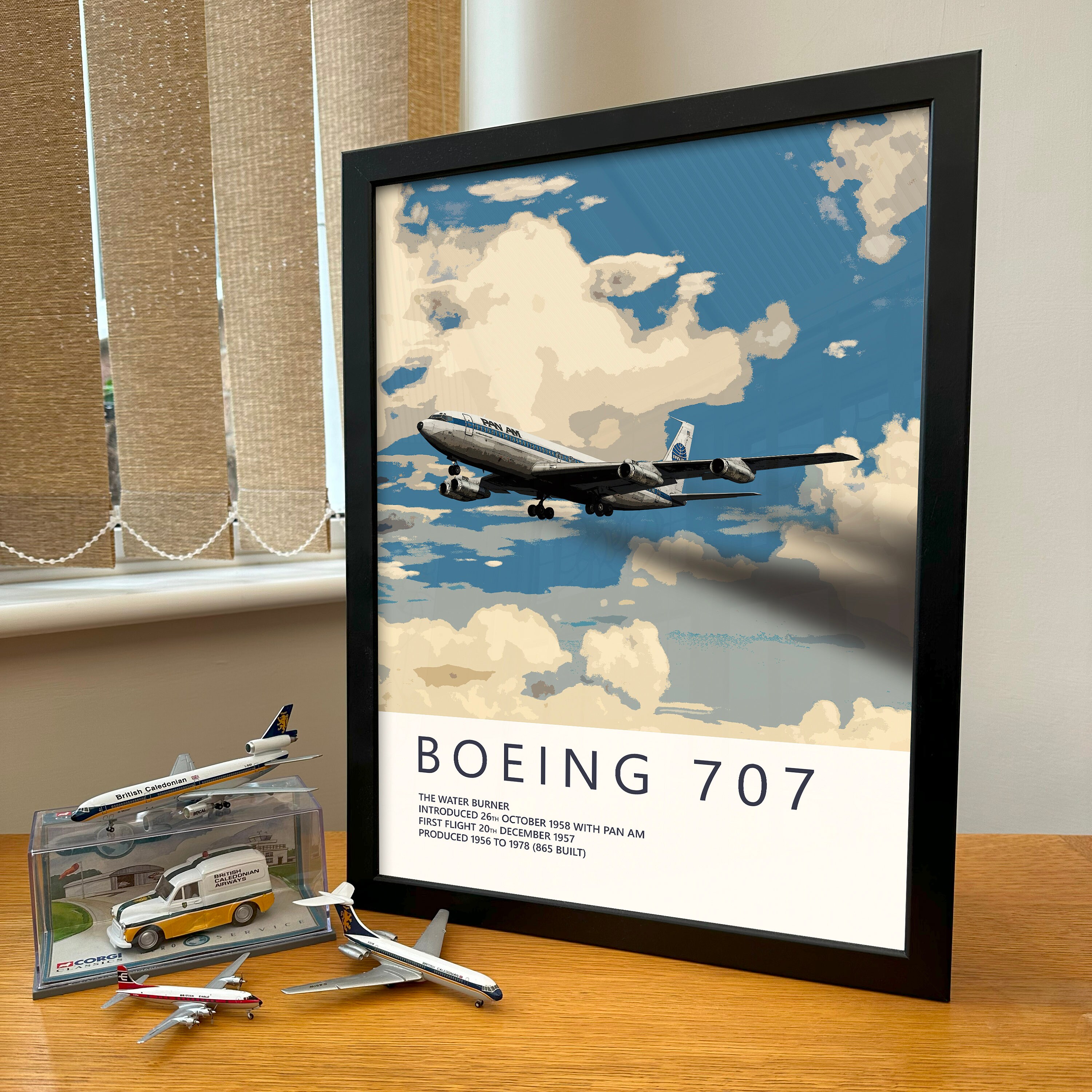 Pan Am Boeing 707 Poster Fine Aviation Artwork Airplane Posters Gift ...