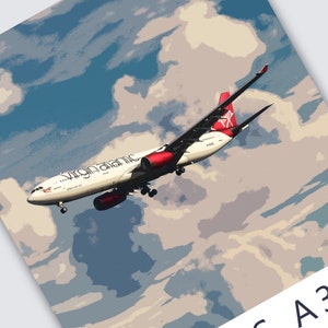 Virgin Atlantic Airbus A330 Poster - Aviation Art & Pilot Gifts ...