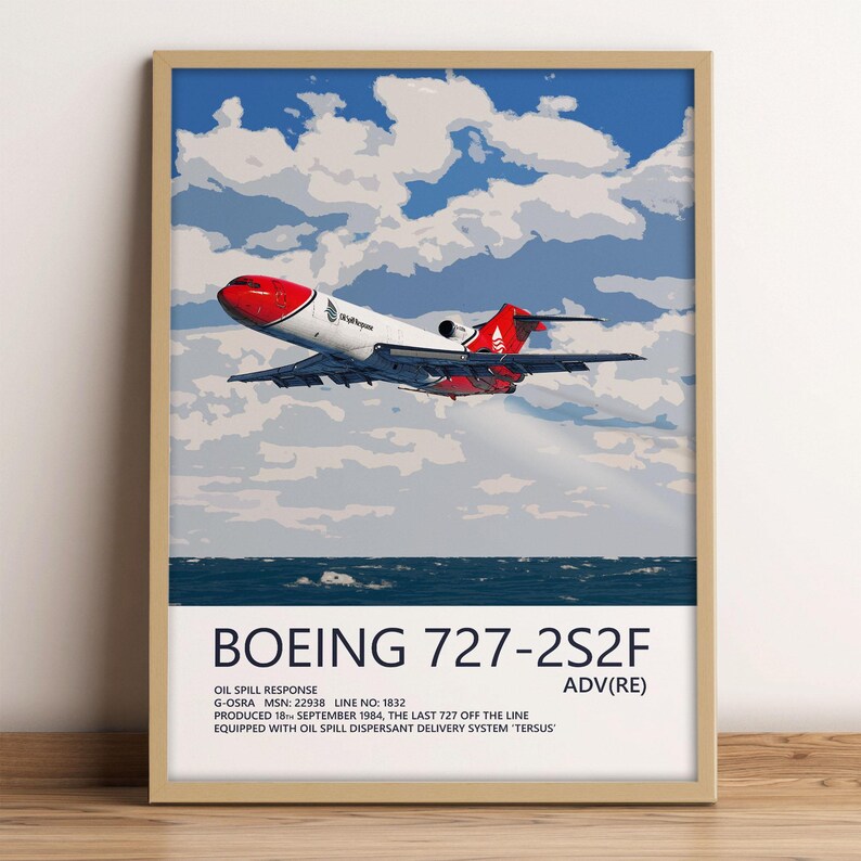 Oil Spill Response Boeing 727 Poster – 2excel Aviation Wall Art for ...