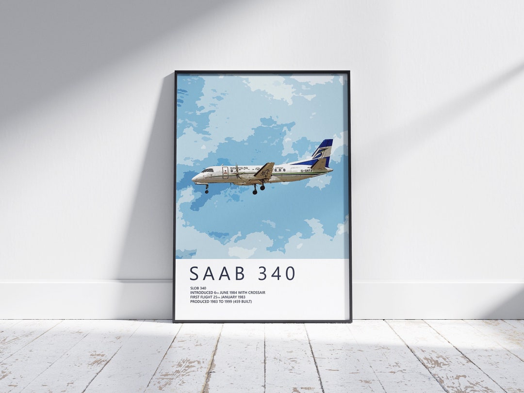 Business Air Saab 340 Poster Gift for Pilot Aviation Poster - Etsy