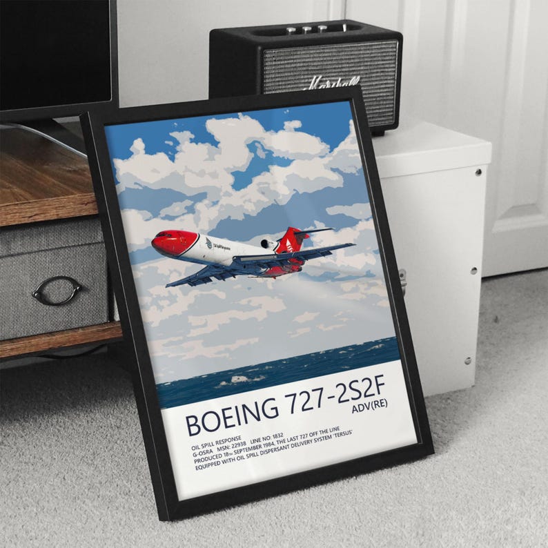 Oil Spill Response Boeing 727 Poster – 2excel Aviation Wall Art for ...
