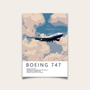 United Airlines Boeing 747 Poster - Fine Aviation Artwork - Fantastic ...