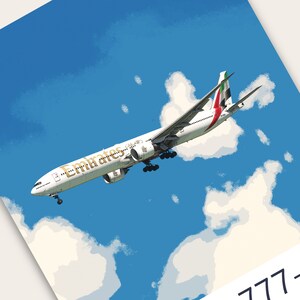 Emirates Boeing 777 Poster - Fine Aviation Artwork - Airplane Posters ...