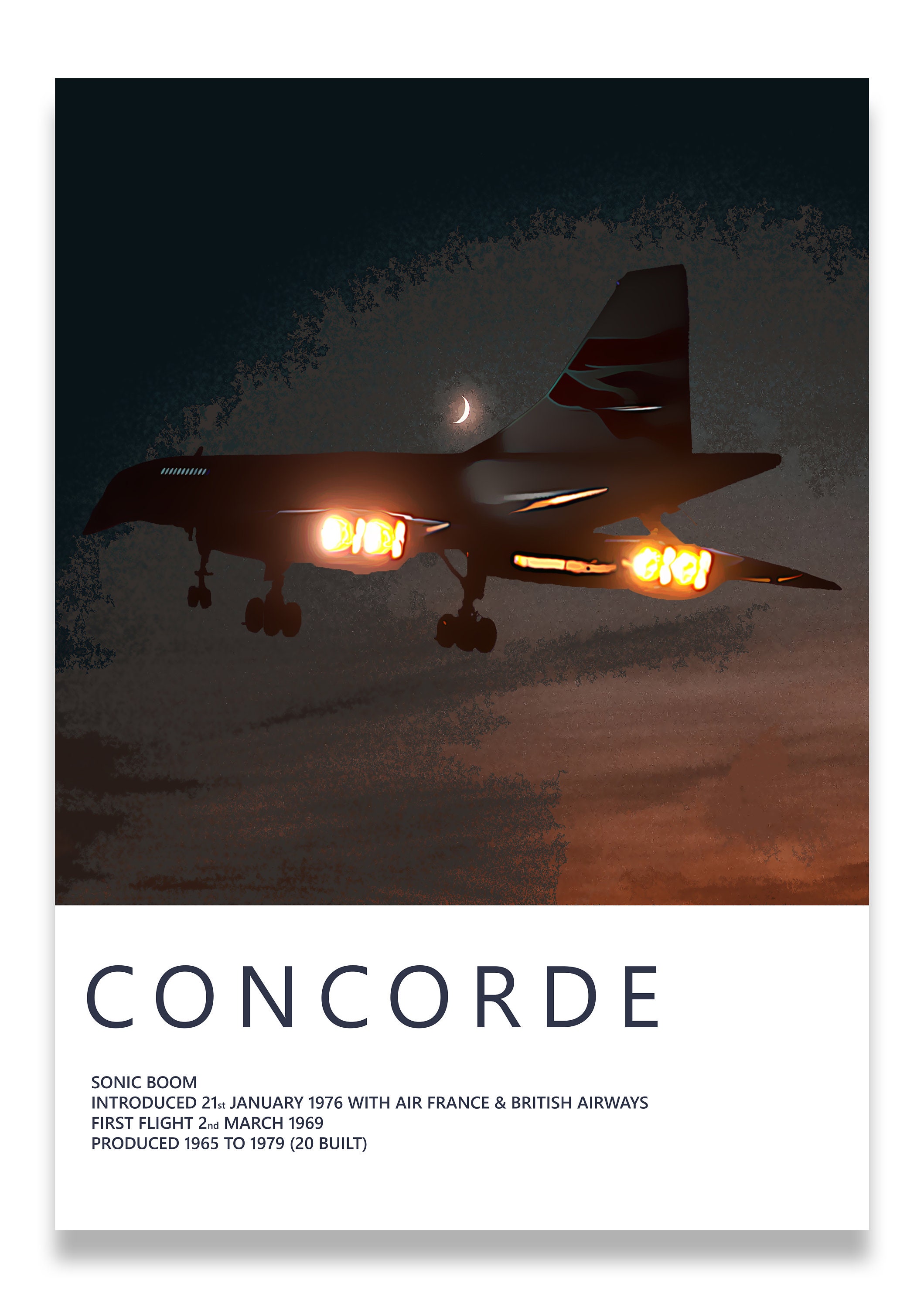Concorde Poster, Gift for Pilot, Aviation Poster, Aviation Artwork ...