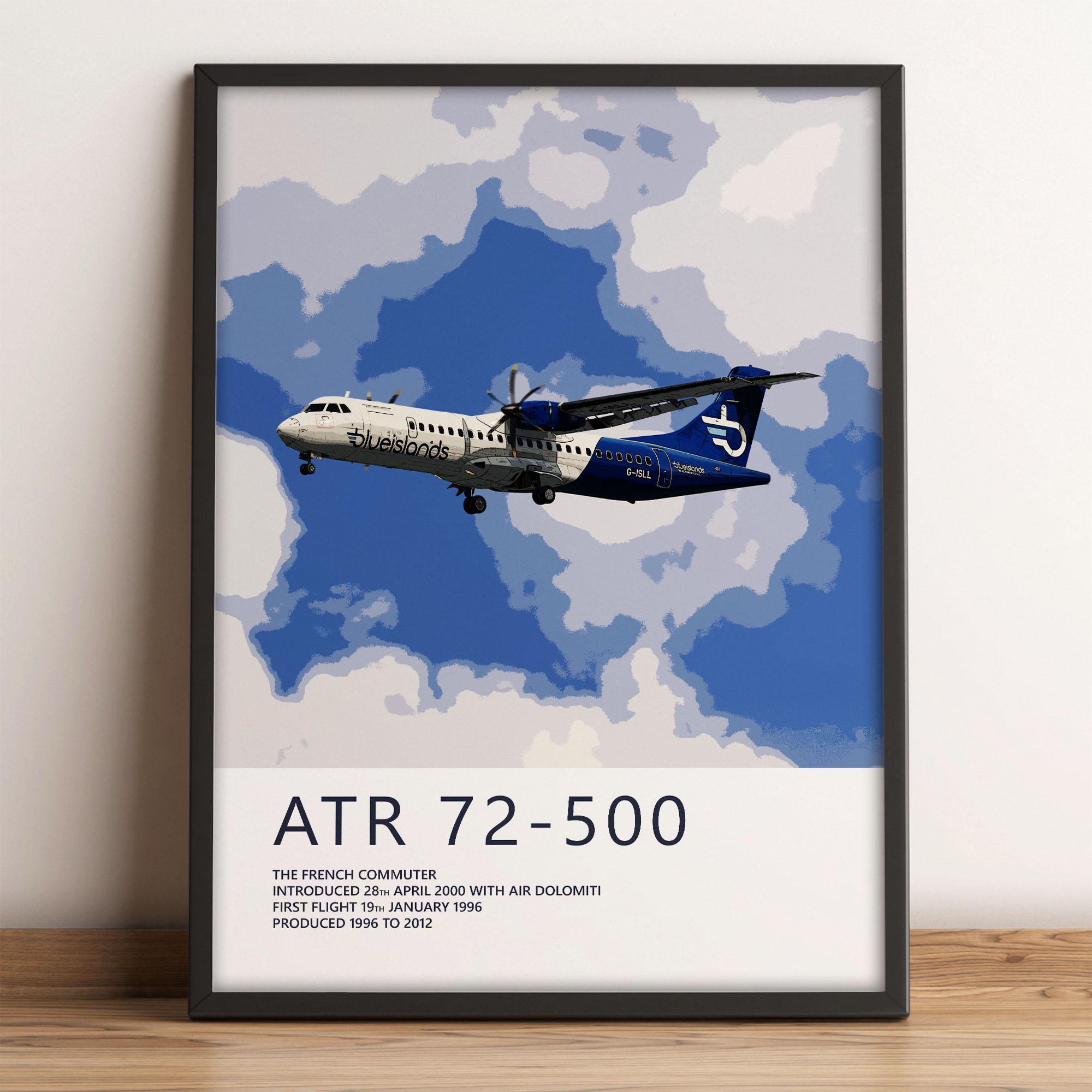 Blue Islands ATR 72 Poster | Detailed Aviation Art Print | Civil ...
