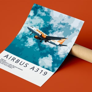 Easyjet Airbus A319 Poster - Fine Aviation Artwork - Airplane Posters ...