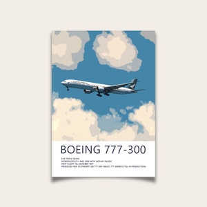 Cathay Pacific Boeing 777 Poster - Plane Art for Aviation Enthusiasts ...