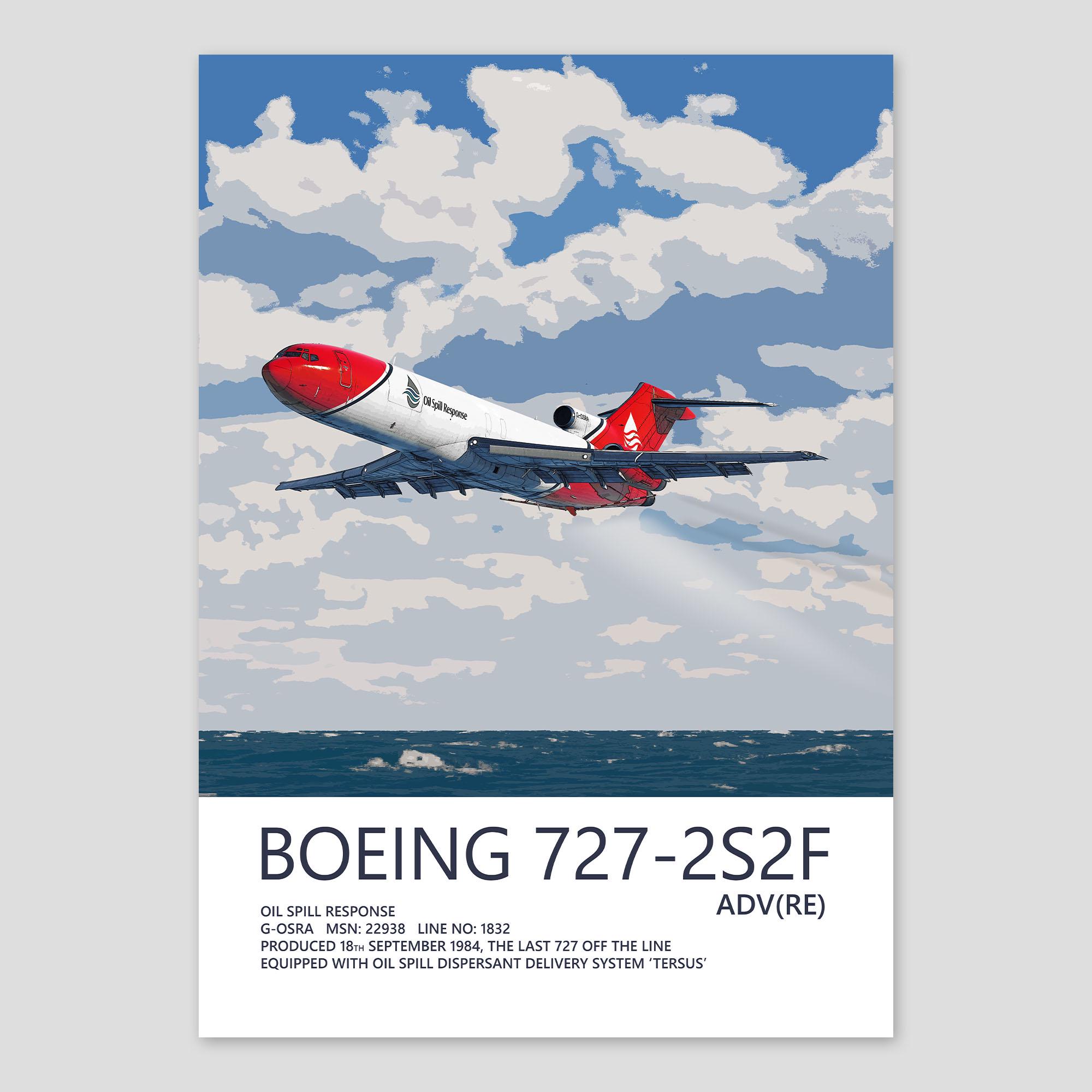 Oil Spill Response Boeing 727 Poster – 2excel Aviation Wall Art for ...