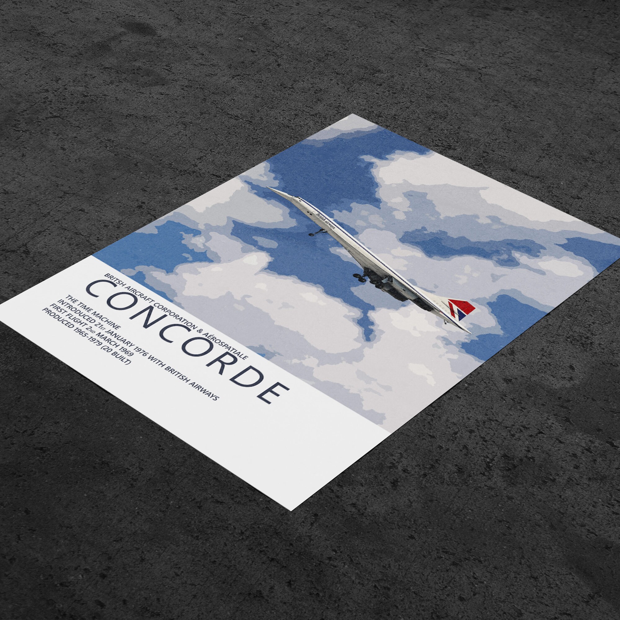 British Airways Concorde Poster Negus Plane Art for Aviation ...