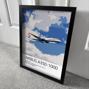 British Airways Airbus A350 Poster - Plane Art for Aviation Enthusiasts ...