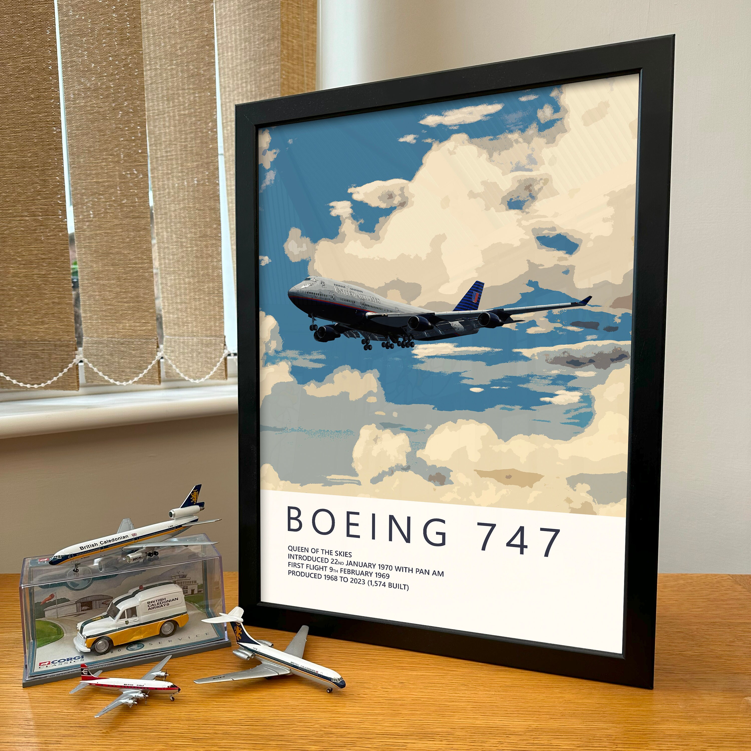 United Airlines Boeing 747 Poster - Fine Aviation Artwork - Fantastic ...