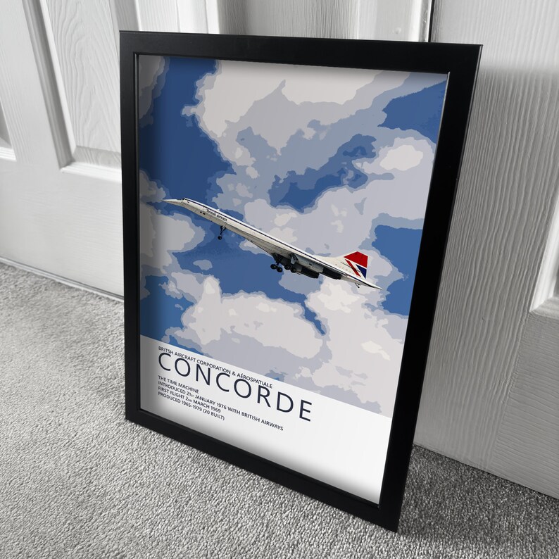 British Airways Concorde Poster Negus Plane Art for Aviation ...