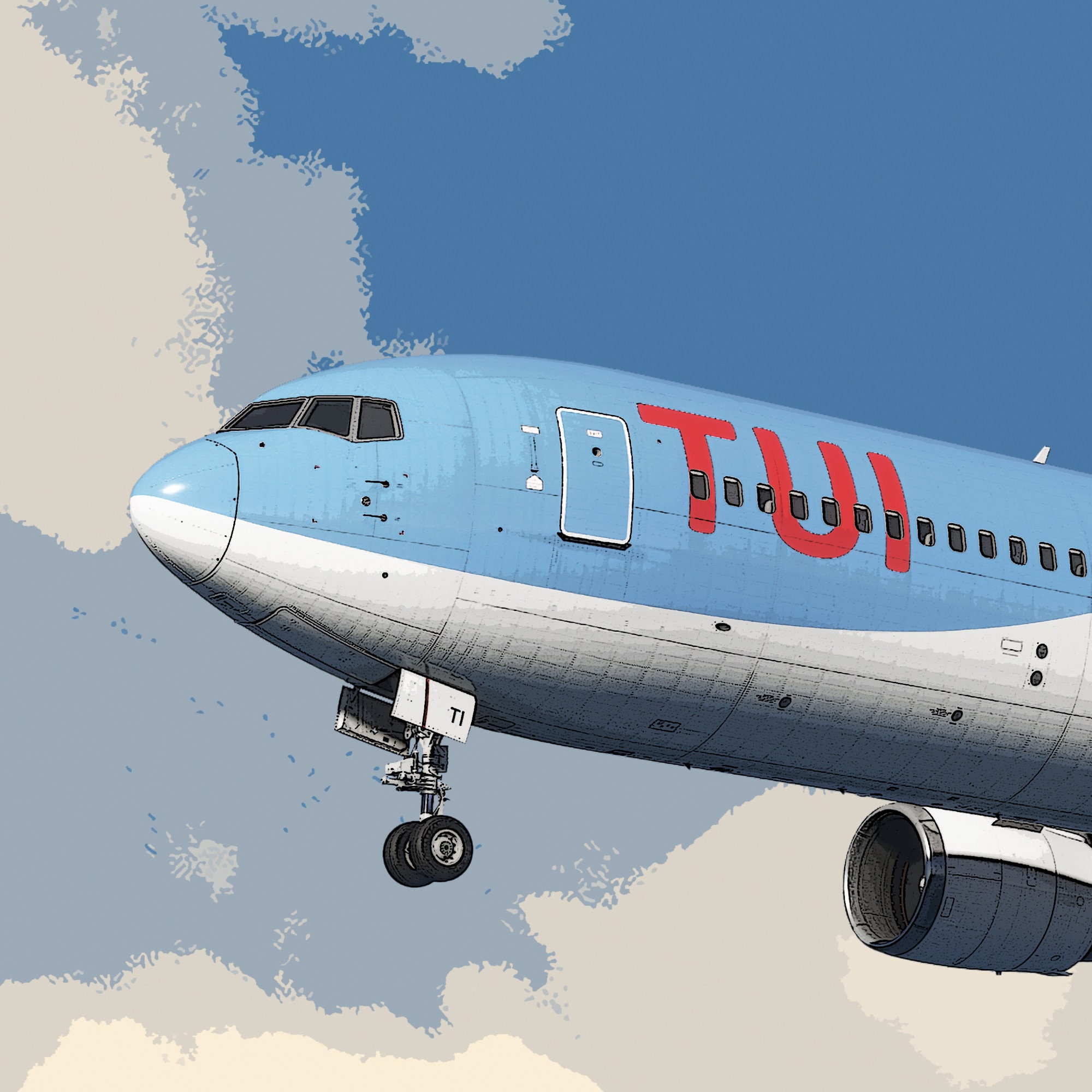 TUI Boeing 767 Poster Fine Aviation Artwork Airplane Posters Gift for ...
