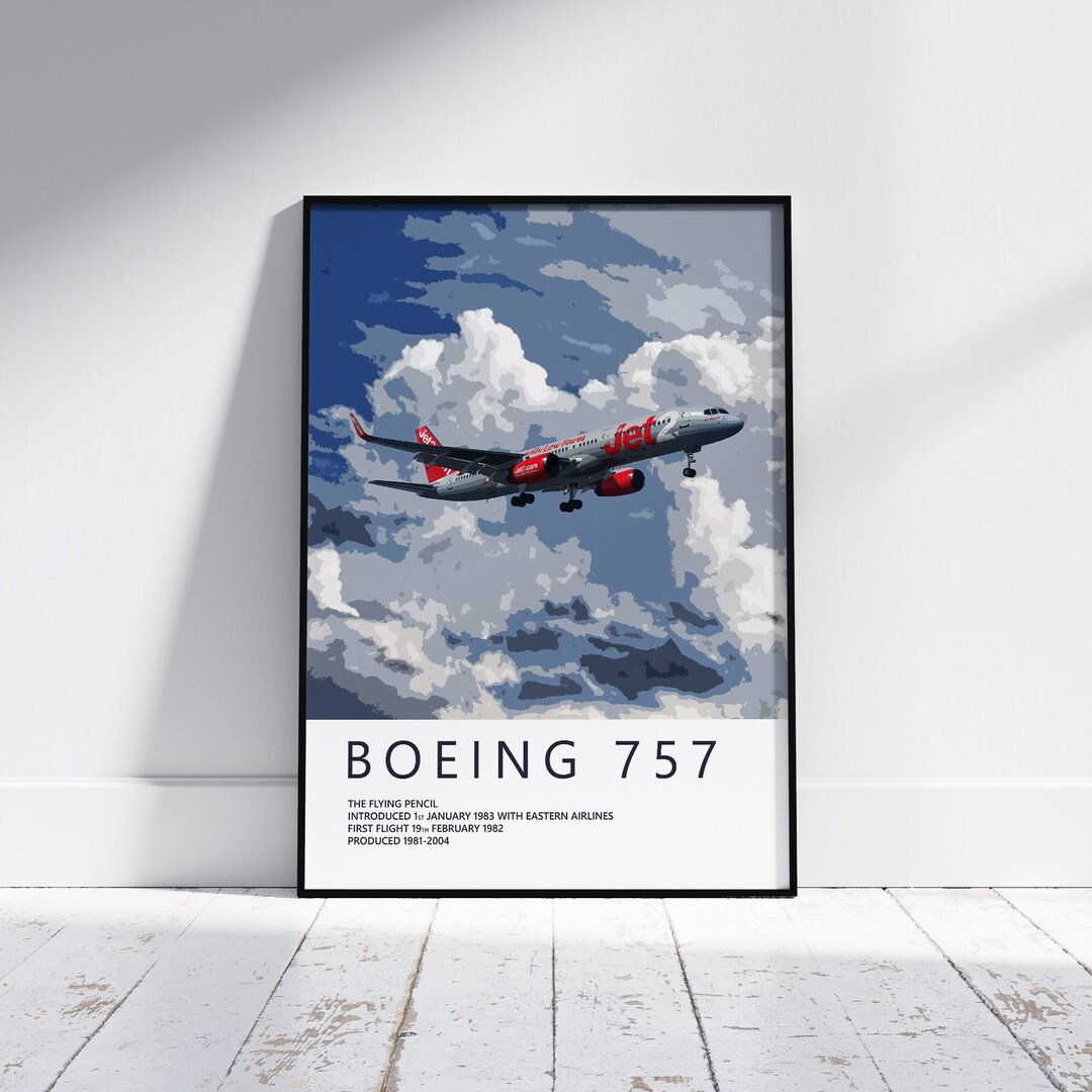 Jet2 Boeing 757 Poster Aviation Art for Pilots & Enthusiasts Airline ...