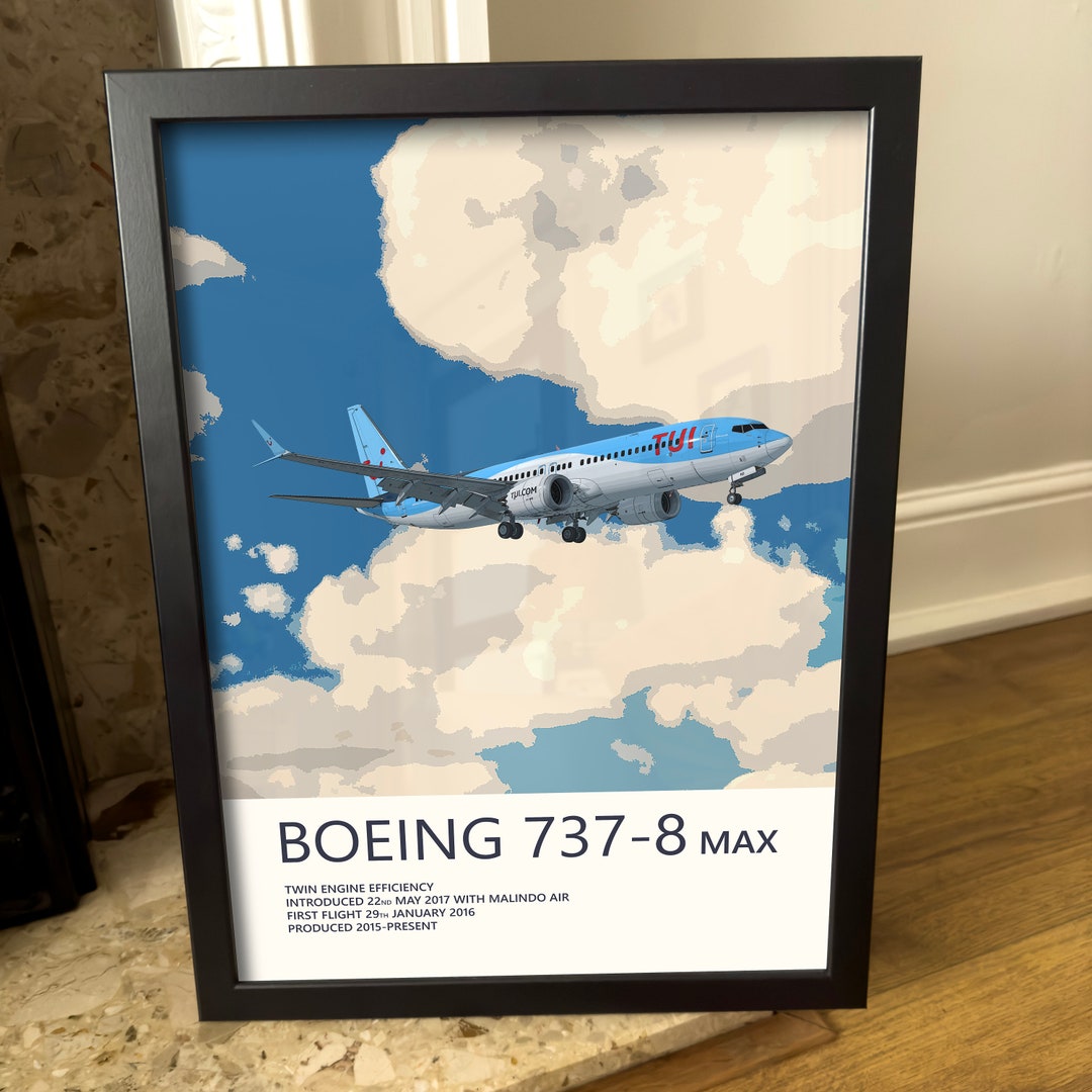 TUI Boeing 737 MAX Poster - Fine Aviation Artwork - Fantastic Gift for ...