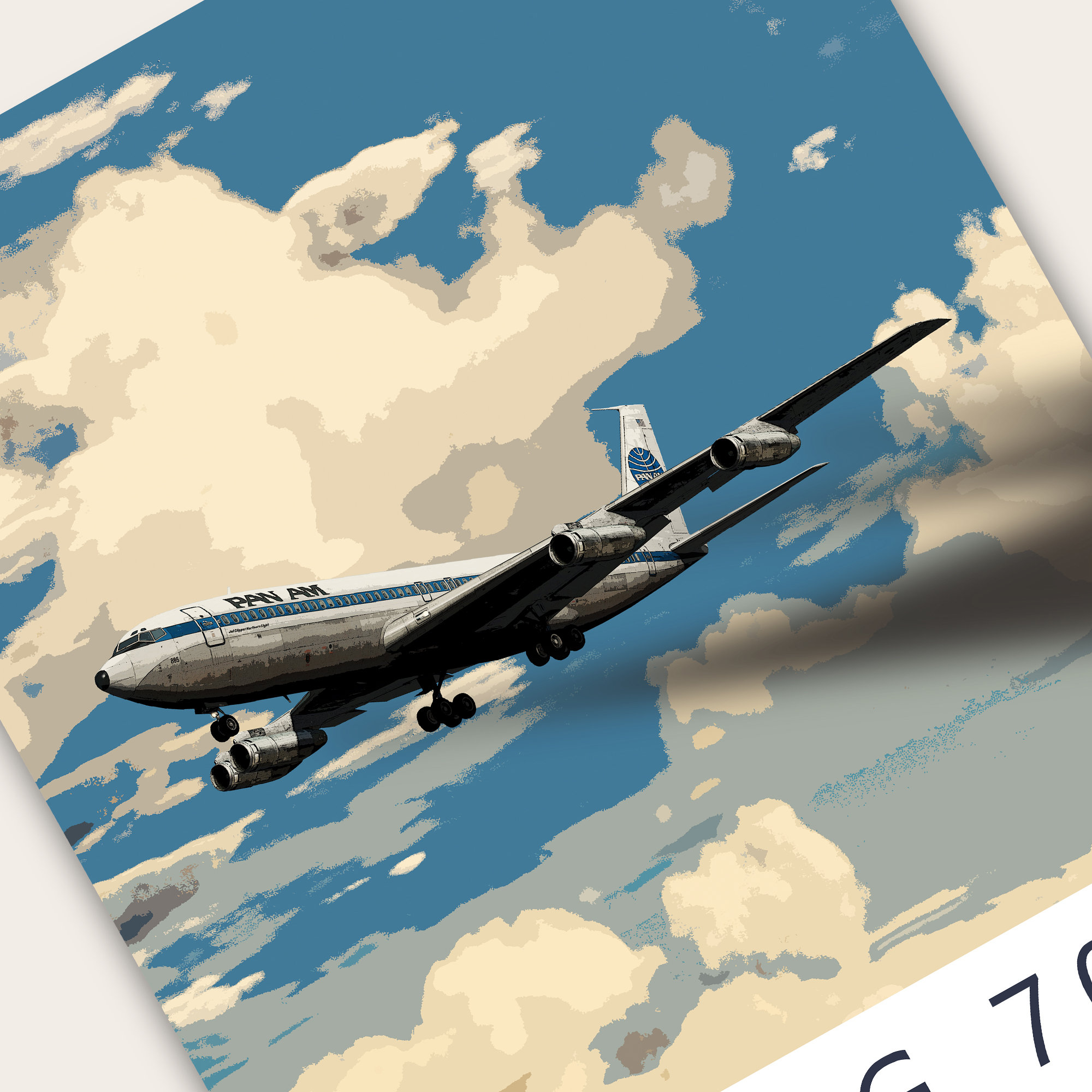 Pan Am Boeing 707 Poster Fine Aviation Artwork Airplane Posters Gift ...