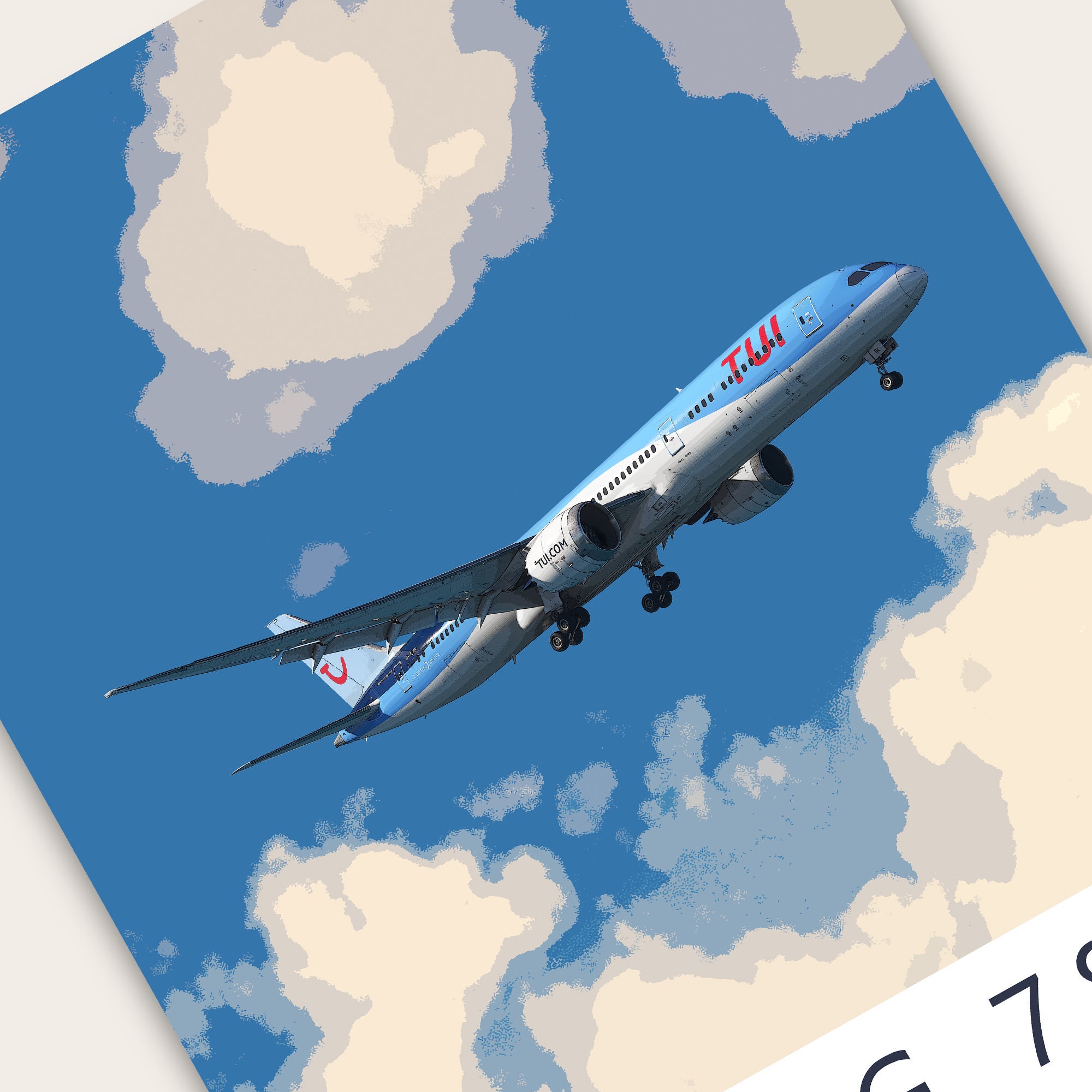 TUI Boeing 787 Poster Fine Aviation Artwork Airplane Posters Gift for ...