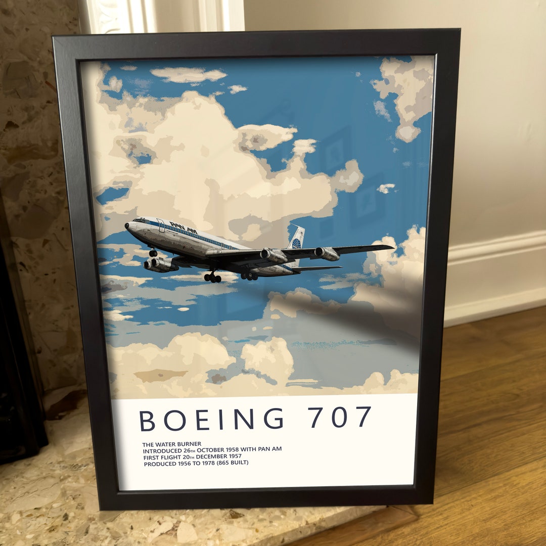 Pan Am Boeing 707 Poster - Fine Aviation Artwork - Airplane Posters ...